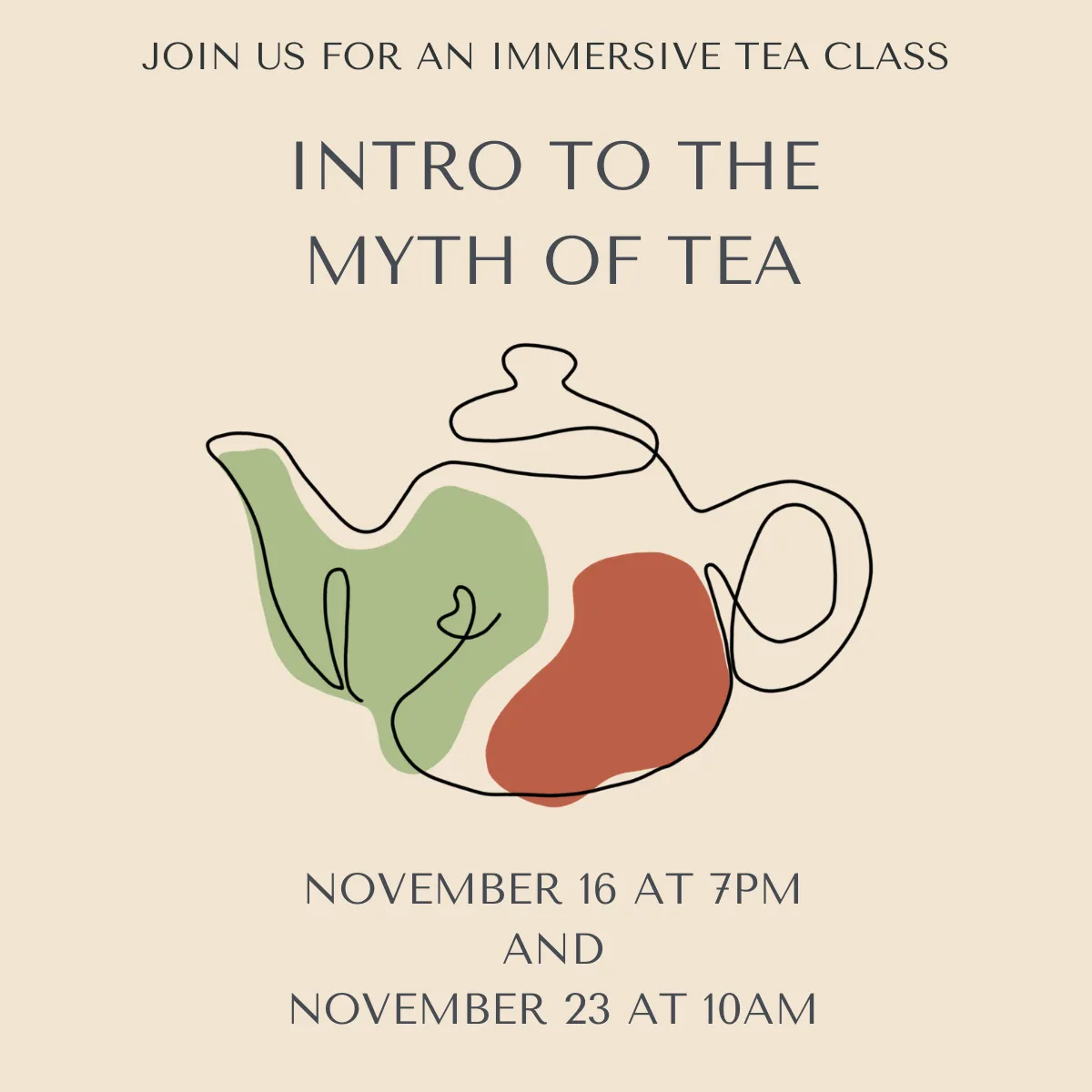 Immersive Tea Class | Cup of Tea | Tea House Clackamas, OR
